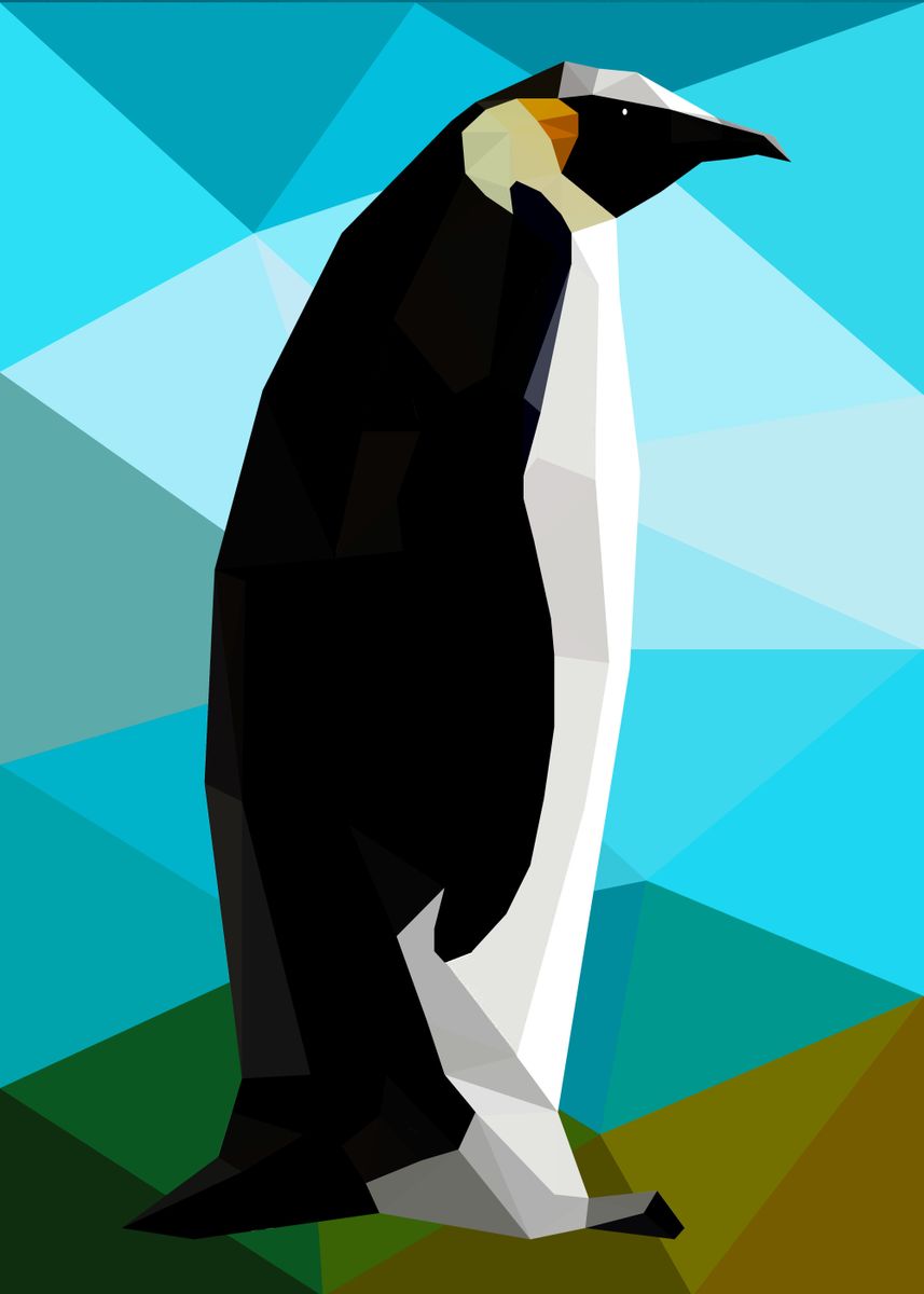 'Penguin' Poster, picture, metal print, paint by toan nguyen | Displate
