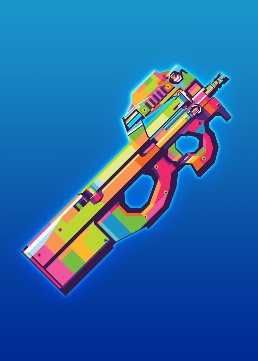 'P90' Poster, picture, metal print, paint by artisticdesign 1903 | Displate