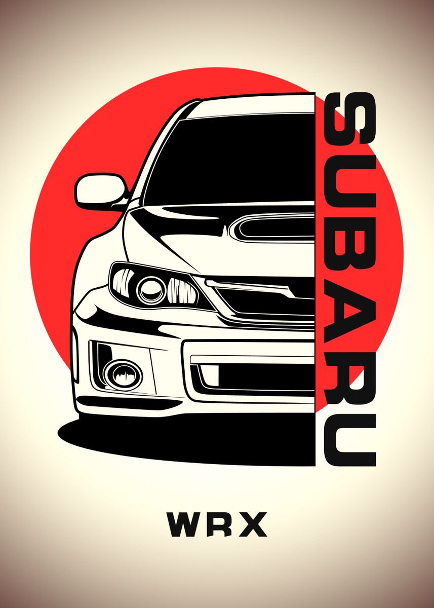 'Subaru WRX' Poster by Faissal Thomas | Displate