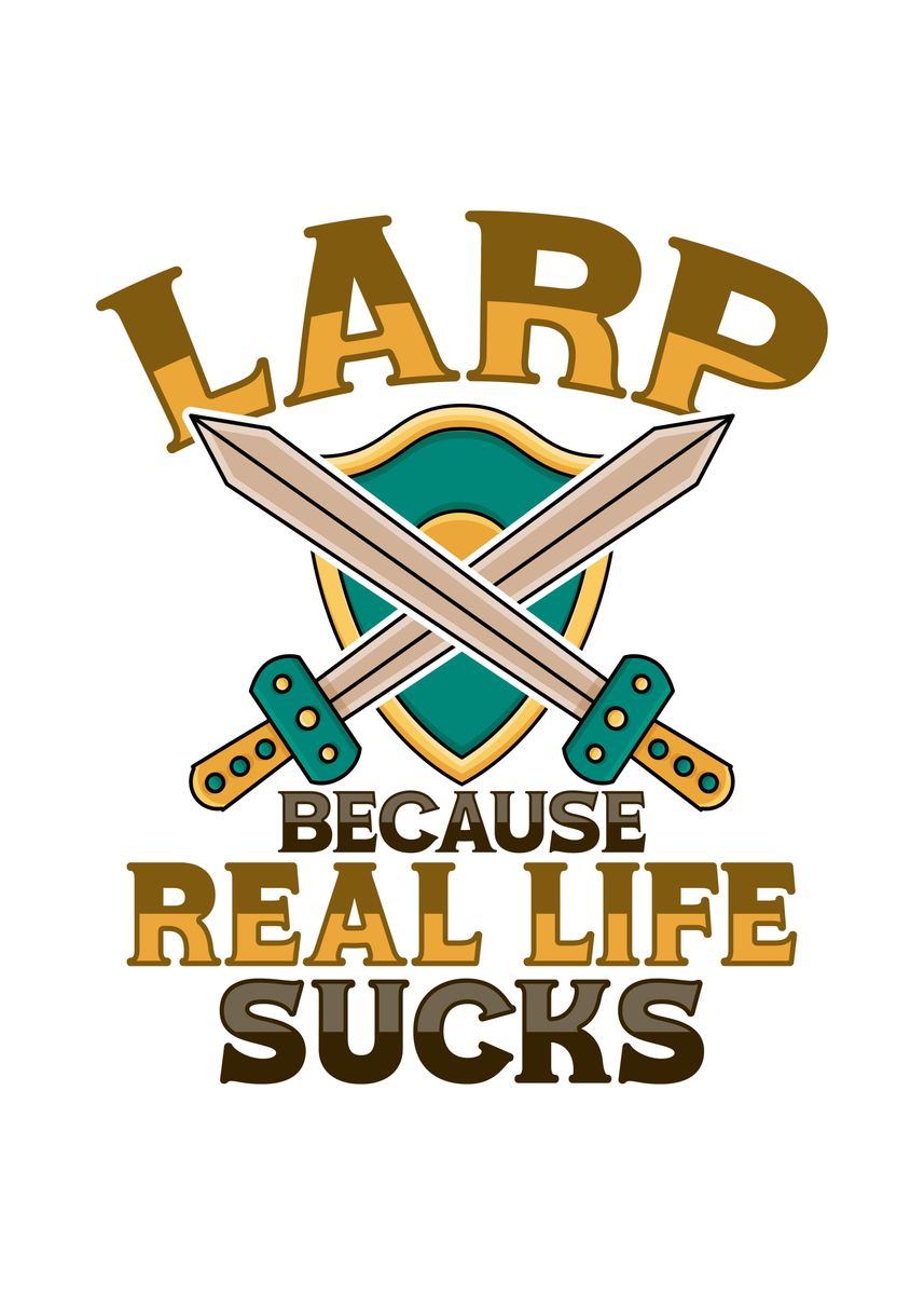 'LARP RPG Role Playing' Poster, picture, metal print, paint by Michael ...