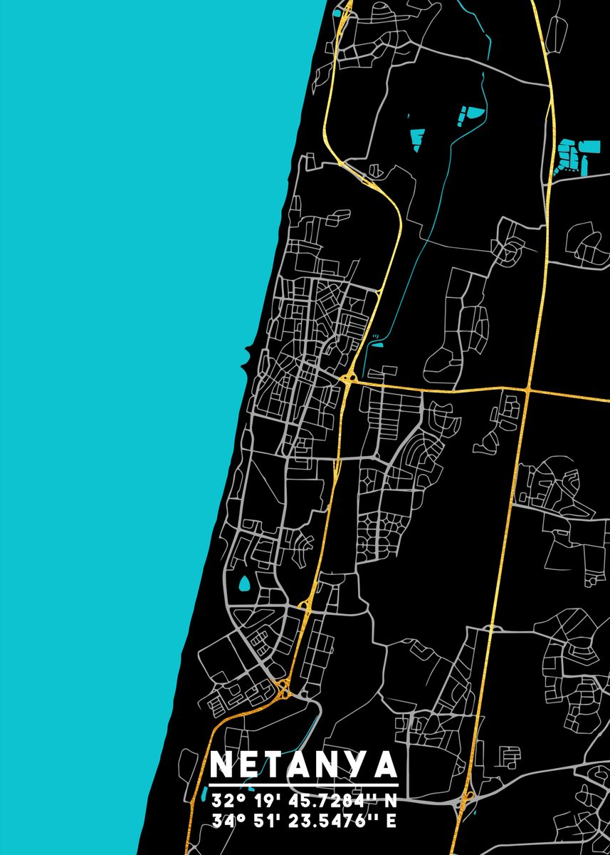 'Netanya Israel' Poster, picture, metal print, paint by Clayborne Frank ...