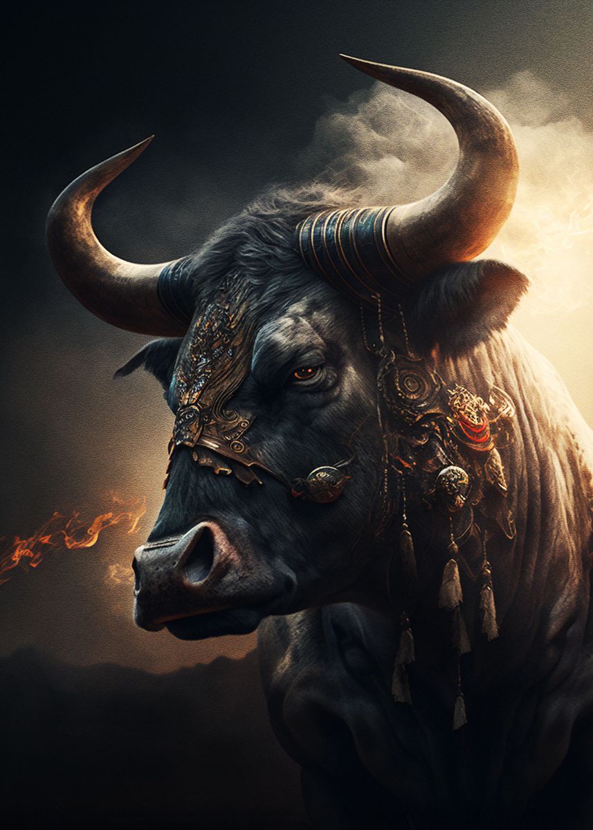 'Ferocious Buffalo' Poster, picture, metal print, paint by Muh Asdar ...