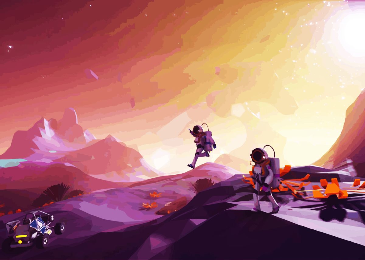 ' Astroneer' Poster by illustration art Musta Mirul | Displate