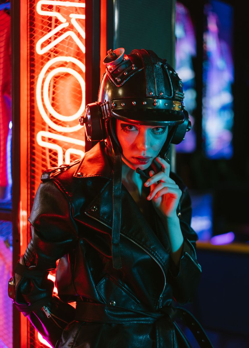 'Cyberpunk cosplay' Poster, picture, metal print, paint by Laurent ...