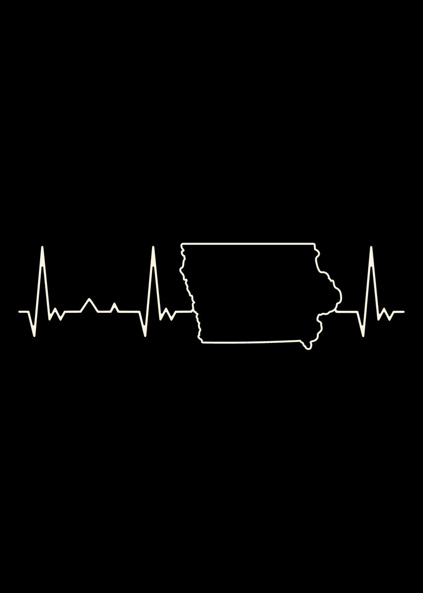 'Iowa Usa' Poster, picture, metal print, paint by Ellie Queen | Displate