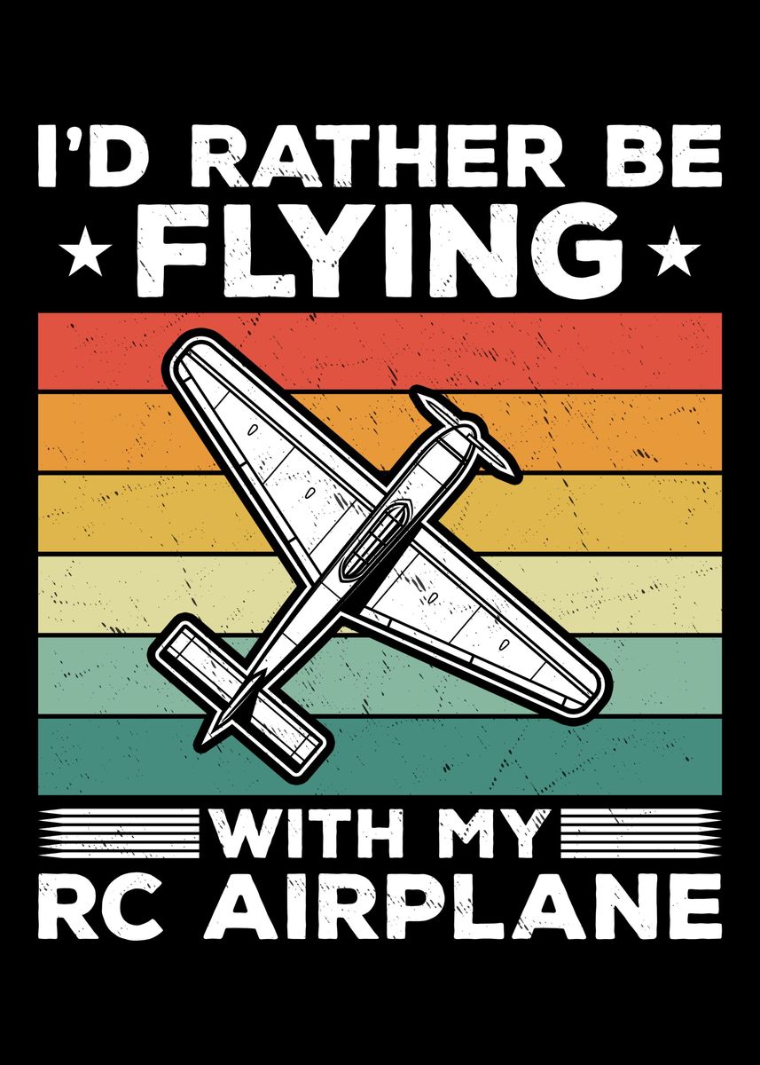 'Retro RC Aircraft' Poster, picture, metal print, paint by ...