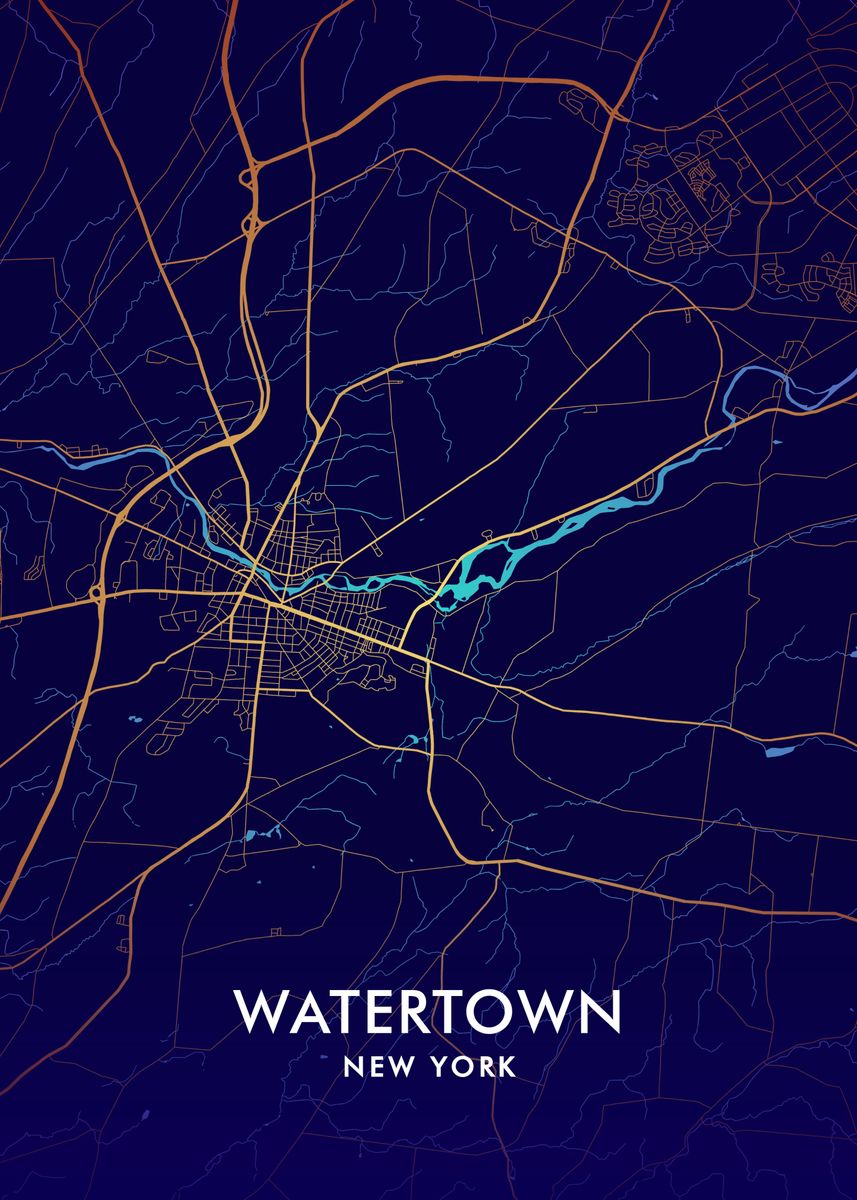 'Watertown' Poster, picture, metal print, paint by Miracle Studio ...