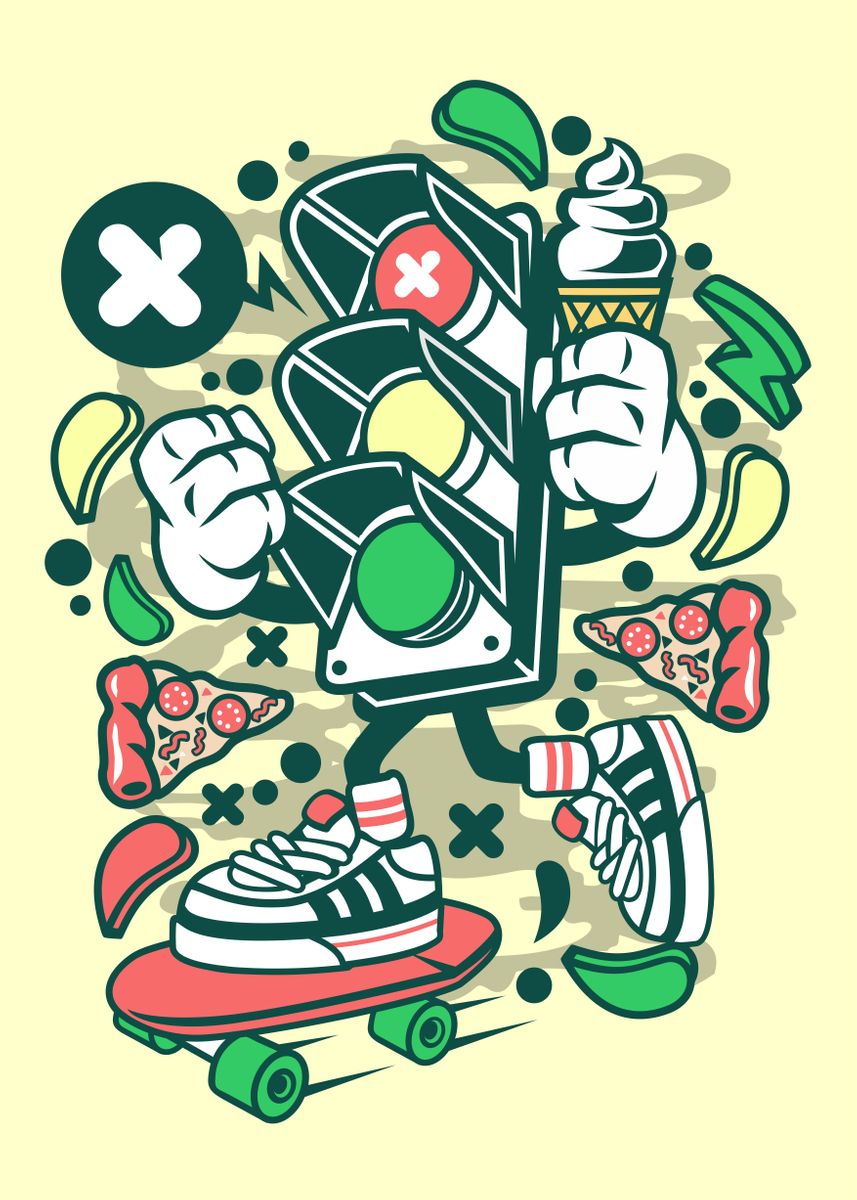 'Cartoon Illustration 67' Poster, picture, metal print, paint by Aloke ...