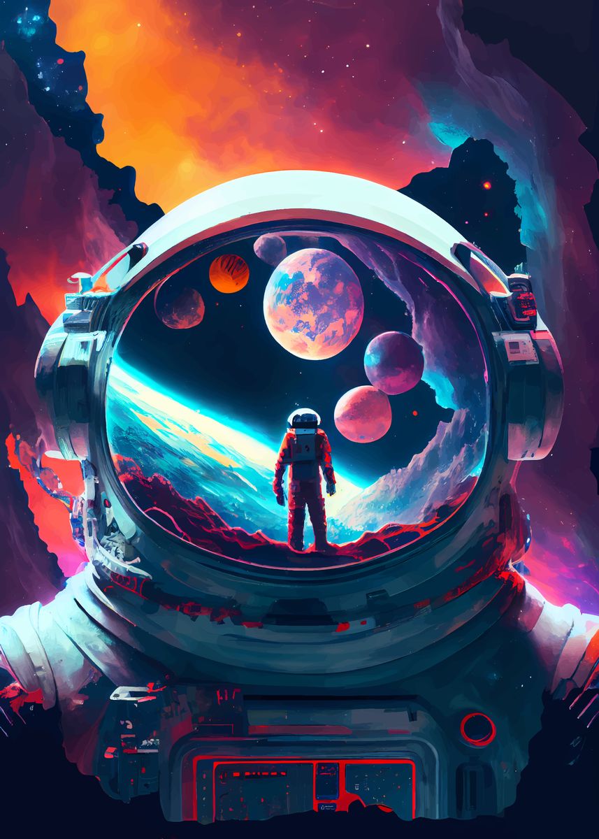 'Space exploration' Poster, picture, metal print, paint by Hasnaa Art ...