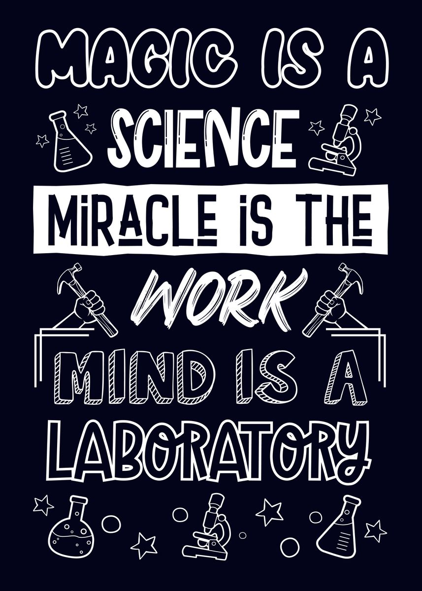 'Magic is A Science v1' Poster, picture, metal print, paint by Juka ...