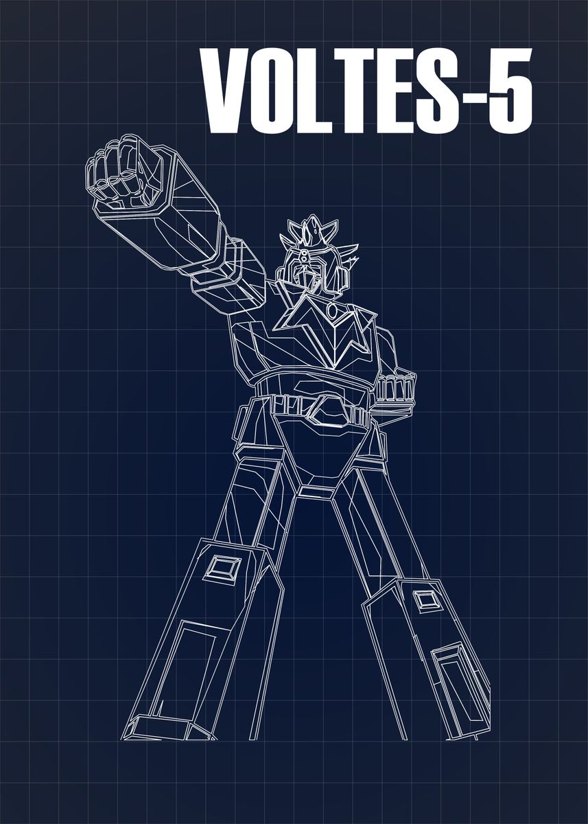 'Voltes 5 Blueprints' Poster by Alex Bayu | Displate