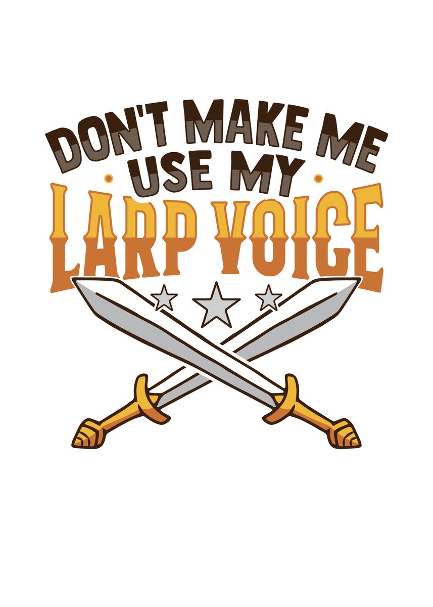 'LARP Voice RPG Role' Poster, picture, metal print, paint by Michael ...