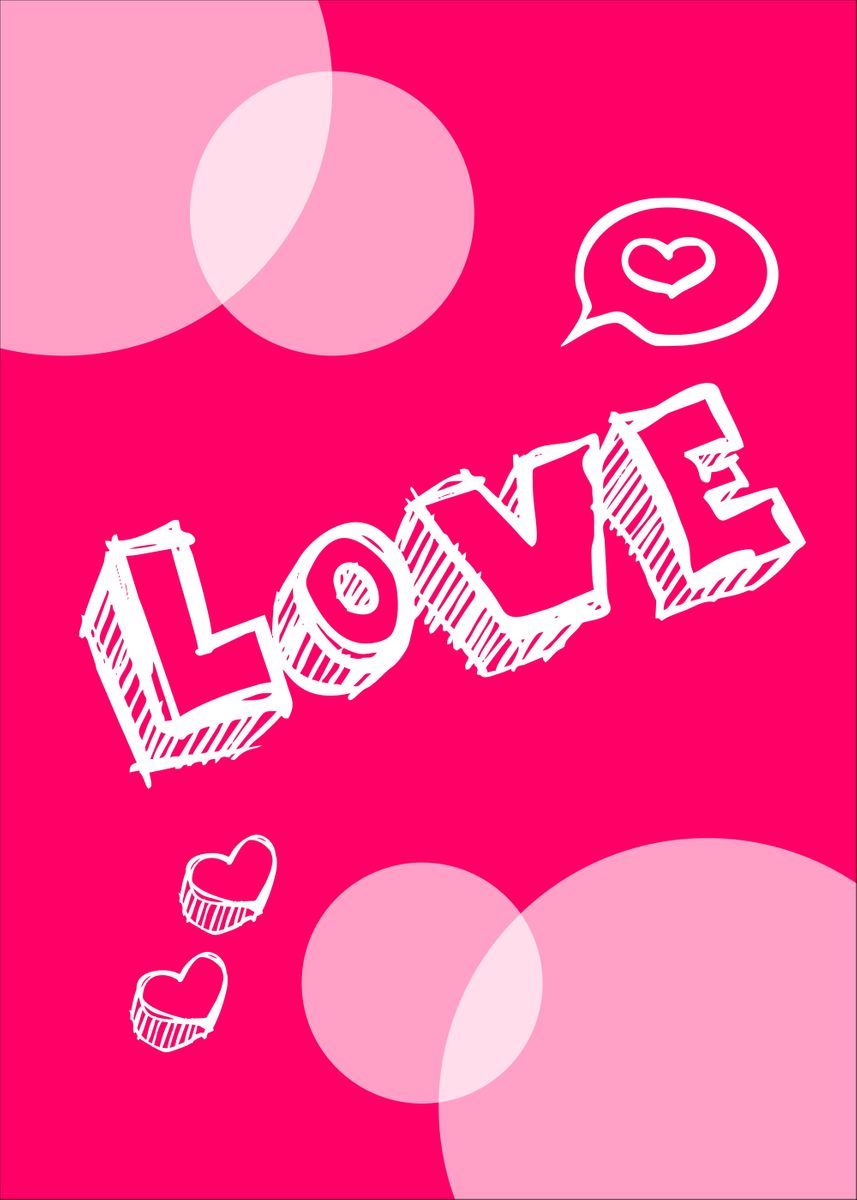 'Love' Poster, picture, metal print, paint by Art Print | Displate