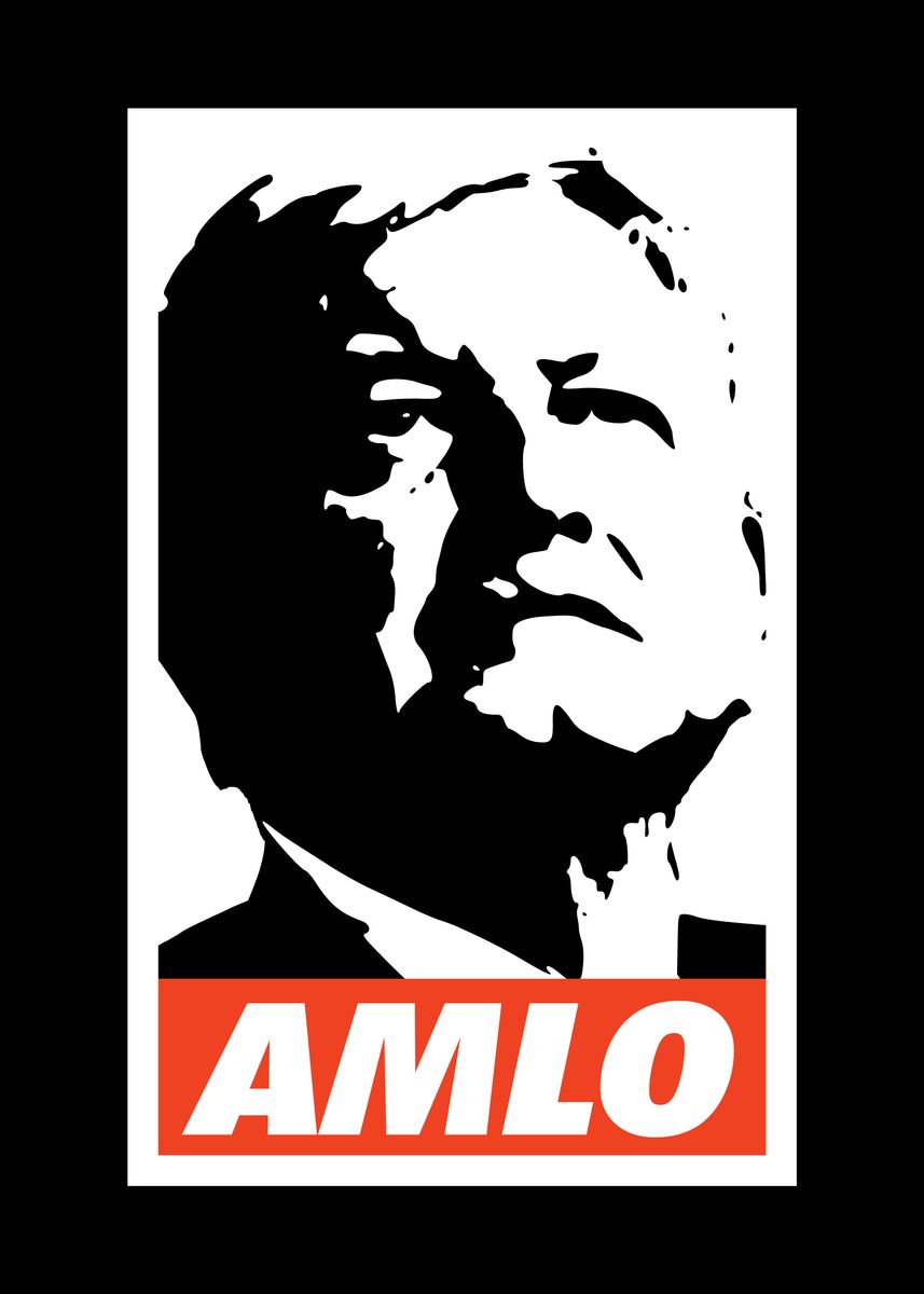 'AMLO' Poster, picture, metal print, paint by Filip Hellman | Displate