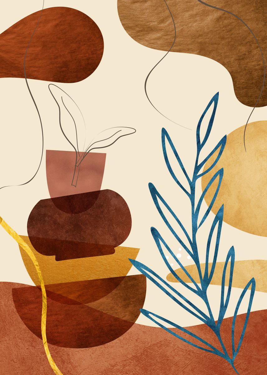 'ORGANIC ABSTRACT 05A' Poster by UillianRius | Displate