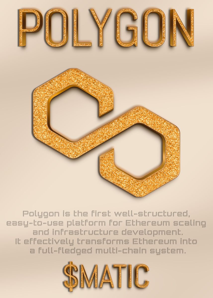 'Polygon MATIC' Poster, picture, metal print, paint by Cherney | Displate