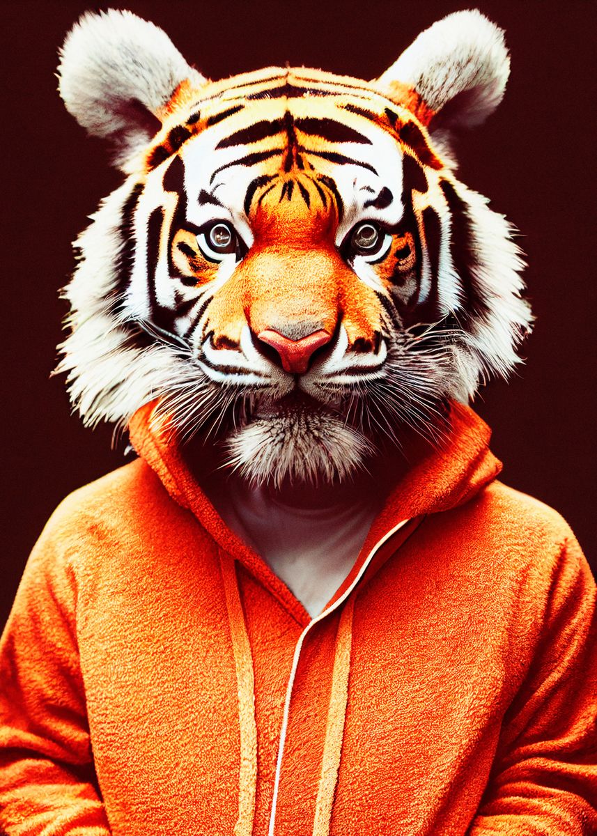 'Animal portrait tiger' Poster, picture, metal print, paint by Limited ...