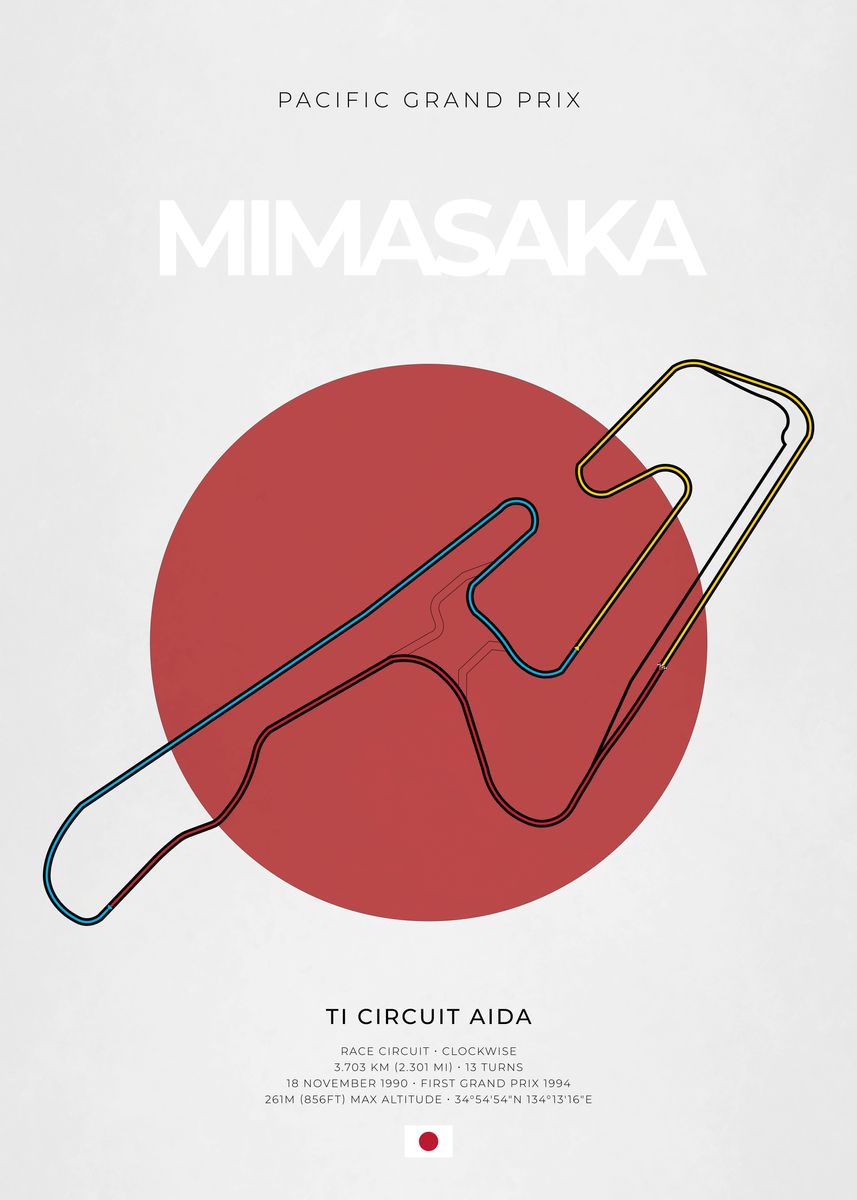 'Mimasaka F1 Circuit Japan' Poster by Alo | Displate