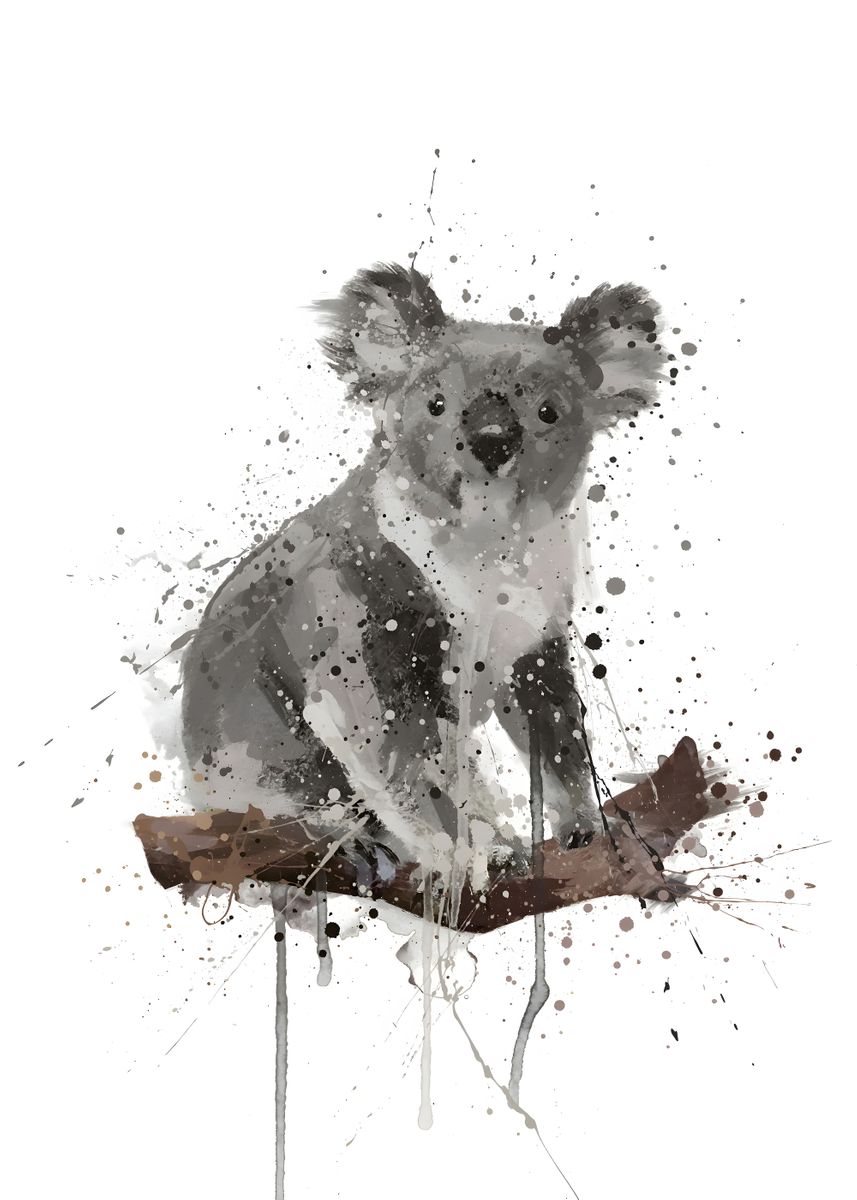 'Kola Bear' Poster, picture, metal print, paint by Izu | Displate