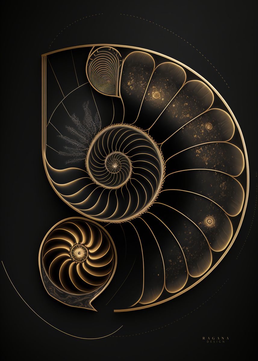 'Fibonacci Golden Ratio ' Poster, picture, metal print, paint by RAGANA ...