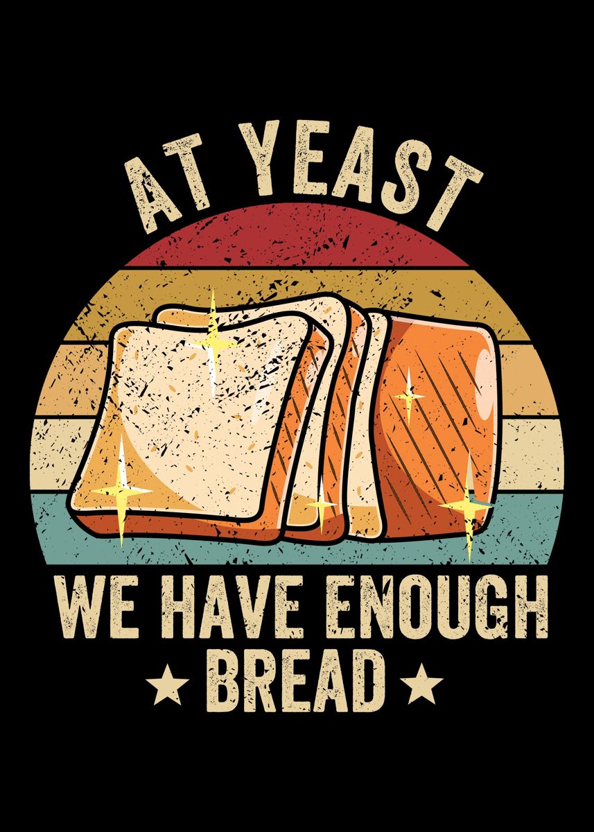 'Funny Bread Baking Baker' Poster, picture, metal print, paint by ...