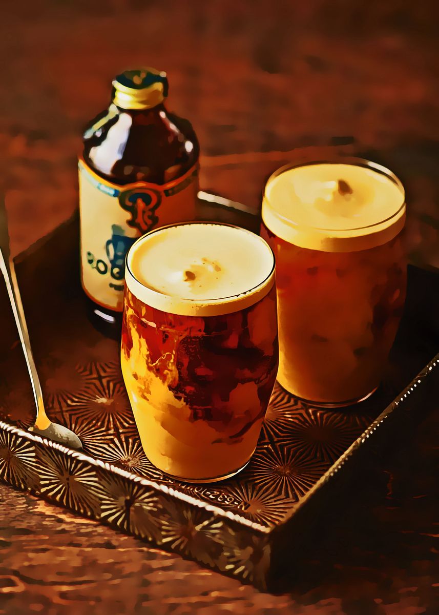 'coffee float' Poster, picture, metal print, paint by KROCKNER YR ...