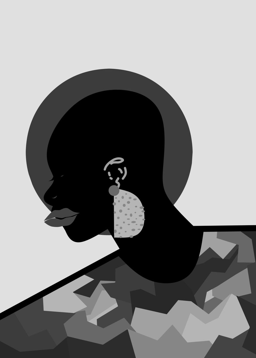 'contemporary black color' Poster by Mshel Tyan | Displate