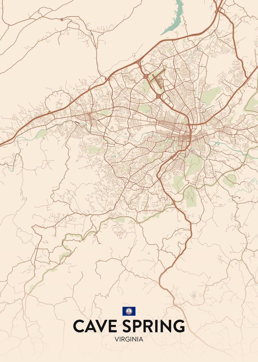 'Cave Spring VA' Poster, picture, metal print, paint by IMR Designs ...