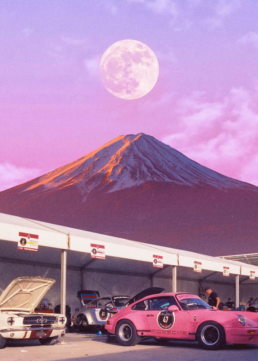 'PINK FUJI' Poster, picture, metal print, paint by LFHCS | Displate