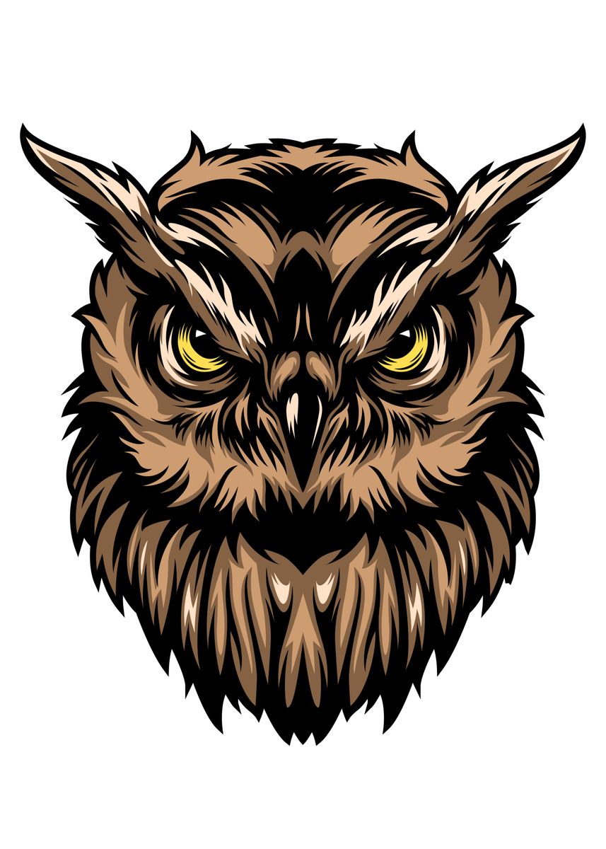 'Colorful concentrated wise' Poster, picture, metal print, paint by ...