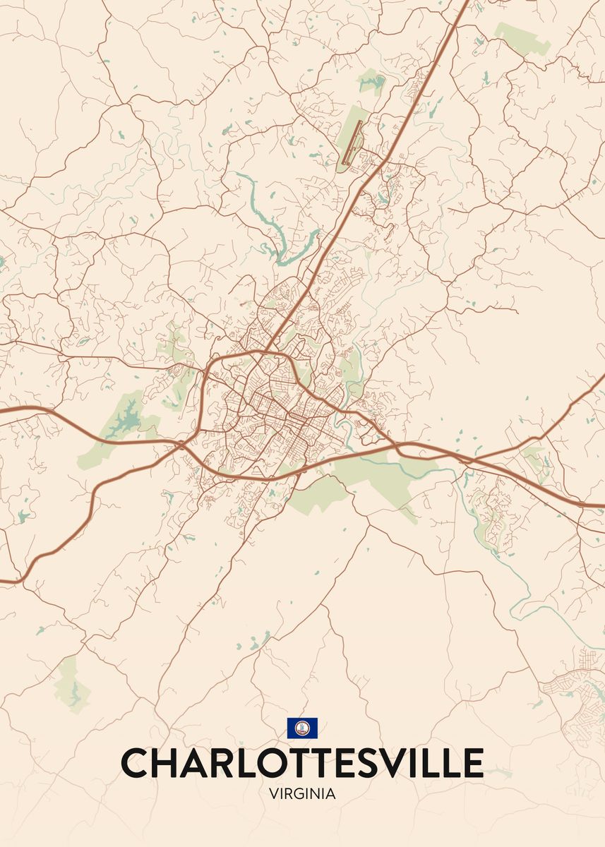 'Charlottesville VA' Poster, picture, metal print, paint by IMR Designs ...