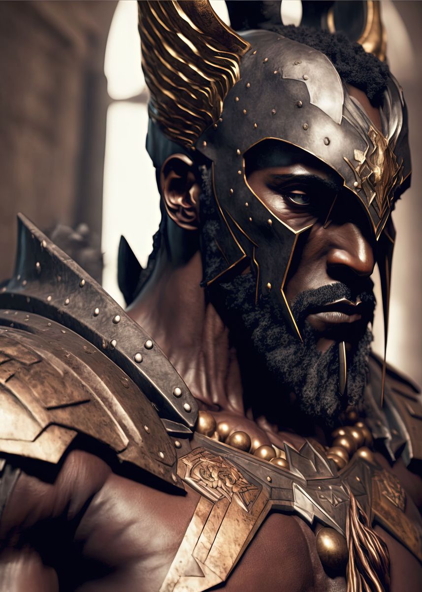 'Cyberpunk Heimdall' Poster, picture, metal print, paint by Sunrise ...