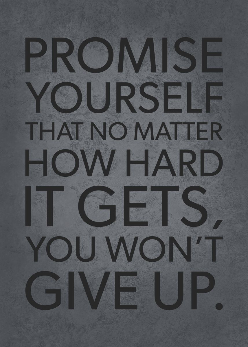 'Promise Yourself' Poster, picture, metal print, paint by CHAN | Displate