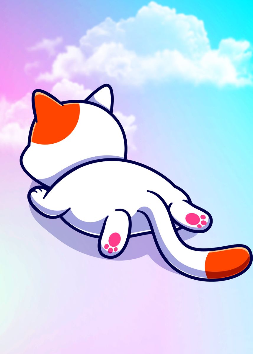 'Cat' Poster, picture, metal print, paint by khoa doan | Displate