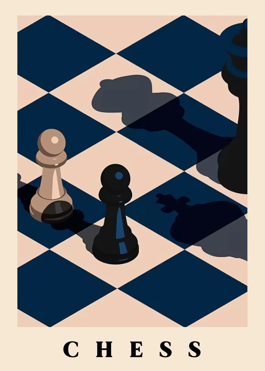 'Chess' Poster, picture, metal print, paint by Rois Lois | Displate