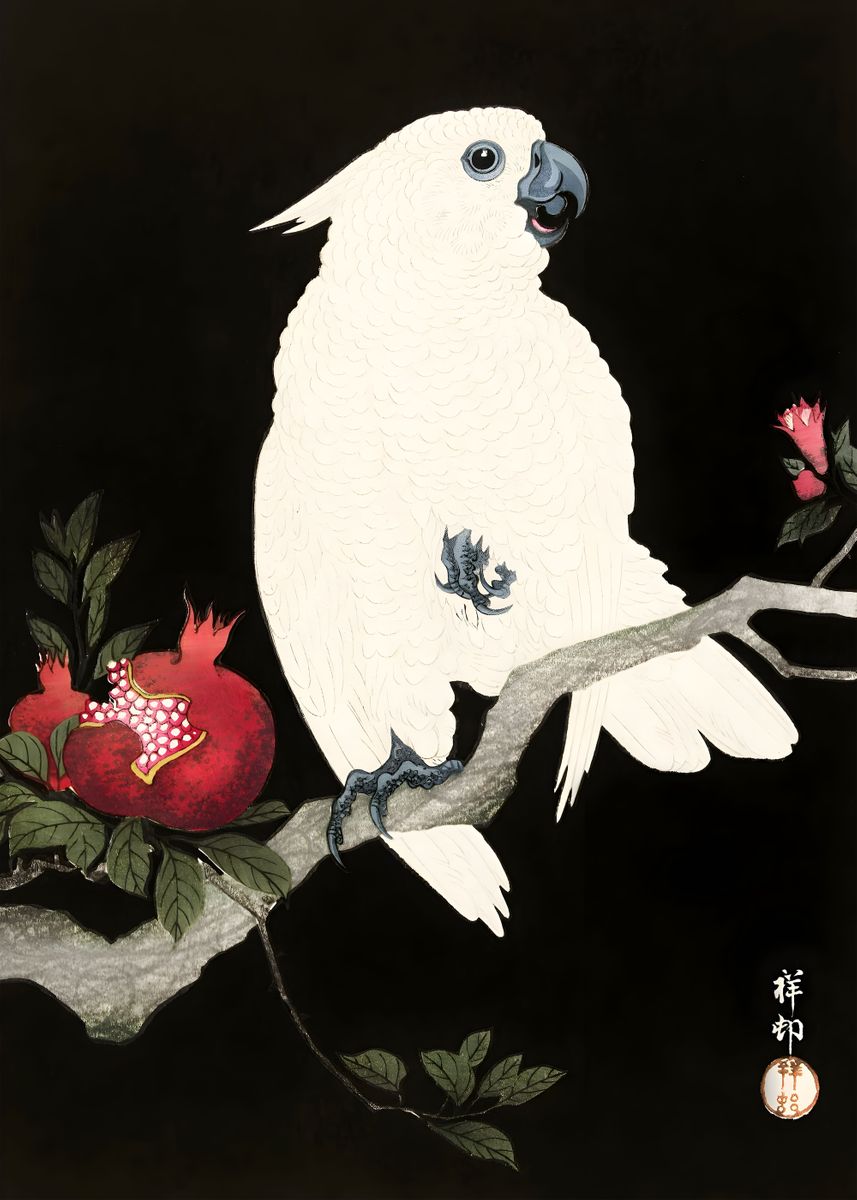 'Ukiyo e Japanese Cockatoo' Poster, picture, metal print, paint by ...