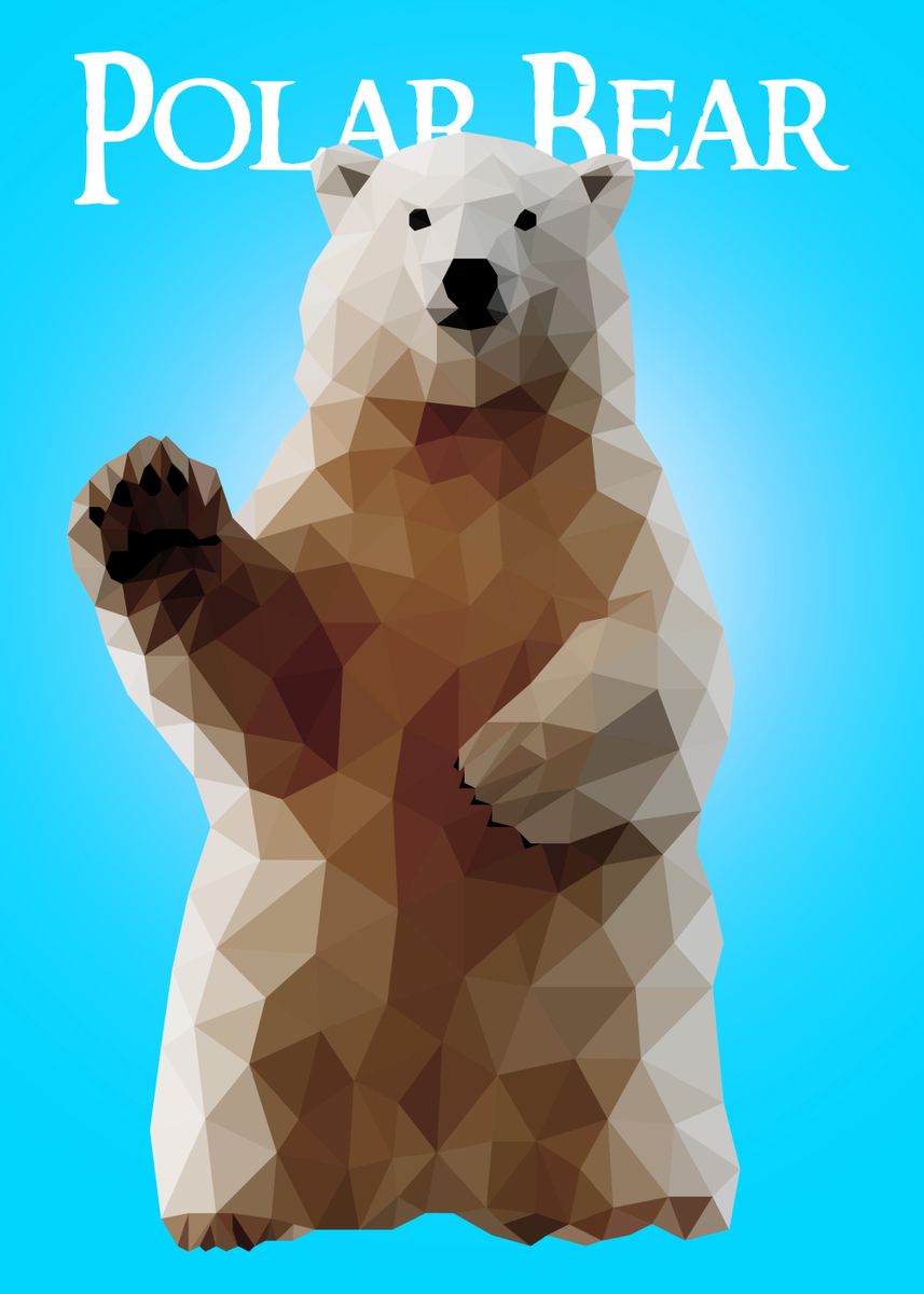 'Polar Bear' Poster, picture, metal print, paint by Dare Neil | Displate