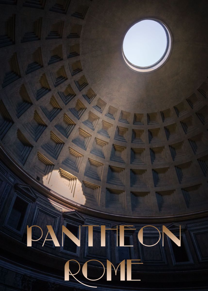'Pantheon light rays' Poster, picture, metal print, paint by Tobias ...