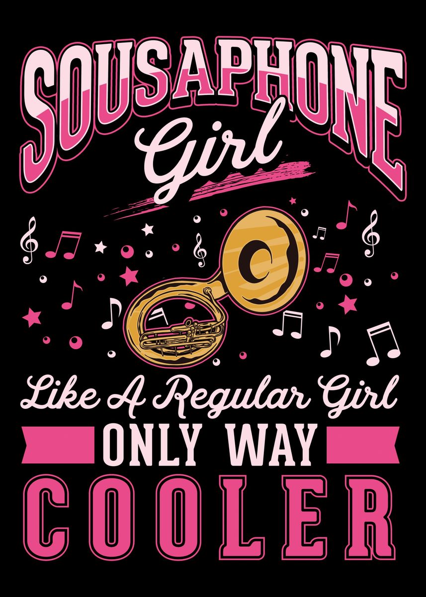 'Sousaphone Girl Sousaphoni' Poster, picture, metal print, paint by ...