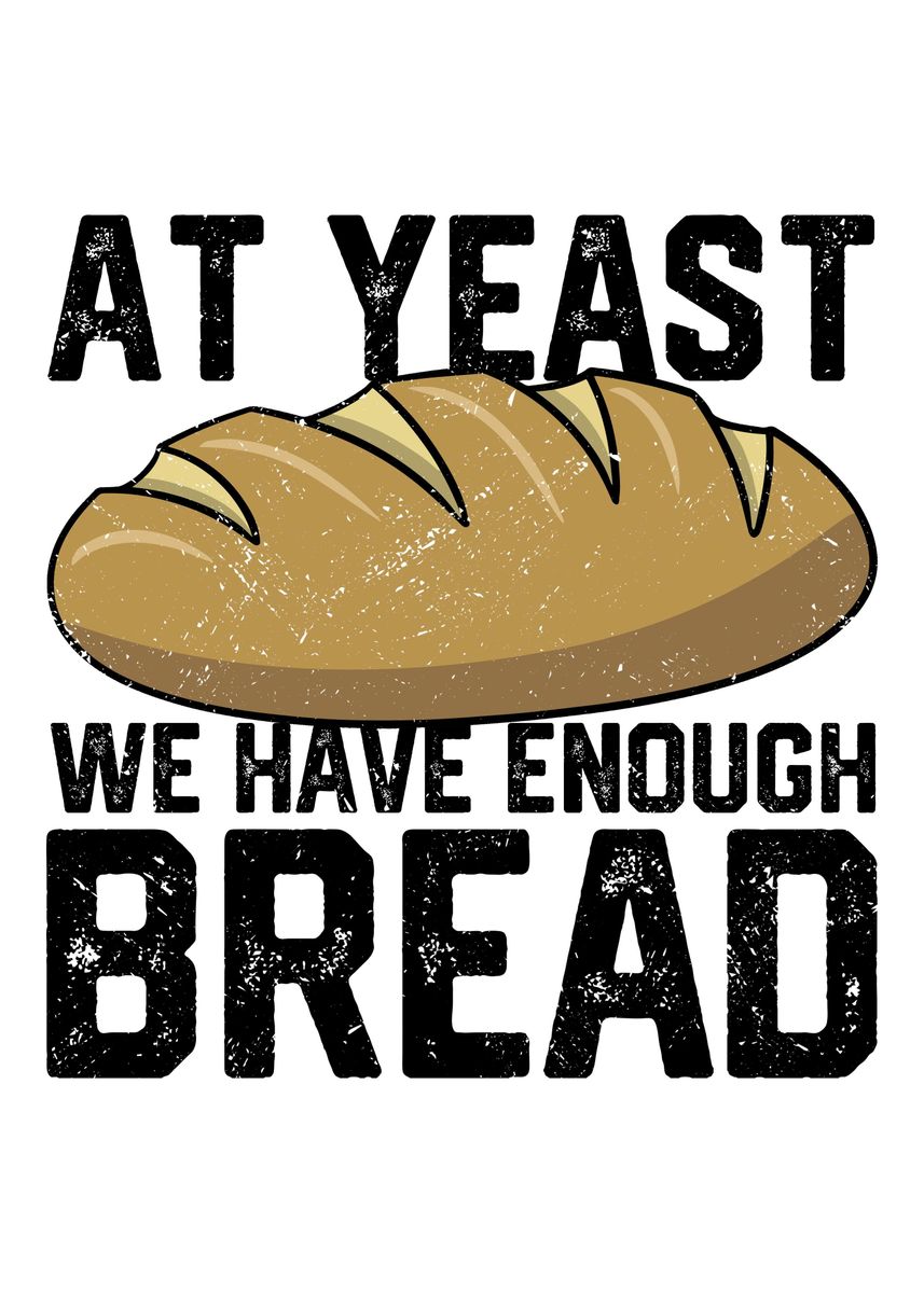 'Funny Bread Baking Baker' Poster, picture, metal print, paint by ...
