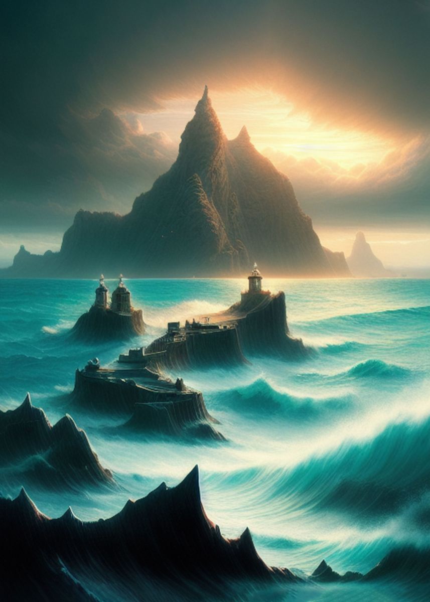 'Surreal Seascape 2' Poster, picture, metal print, paint by Julia ...