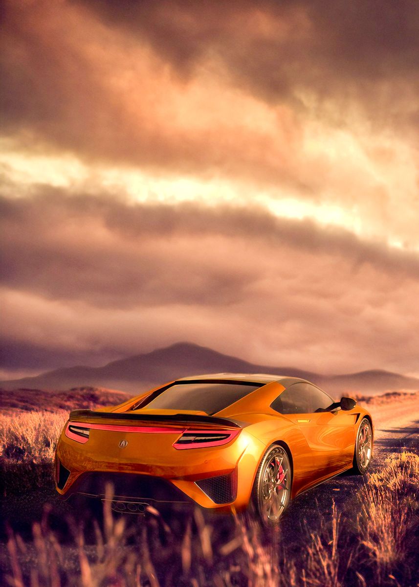 'acura nsx' Poster, picture, metal print, paint by Sport Cars | Displate