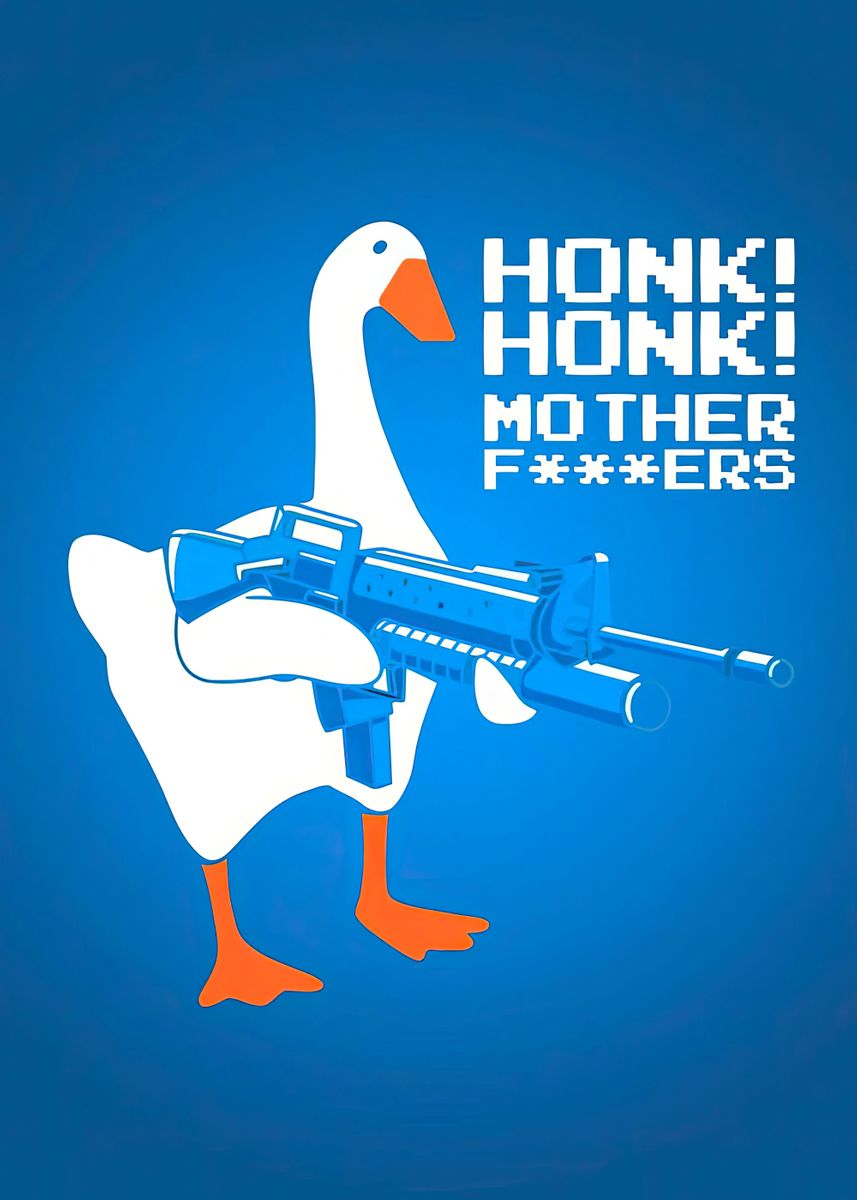 'Goose Game Funny' Poster, picture, metal print, paint by Funny One ...