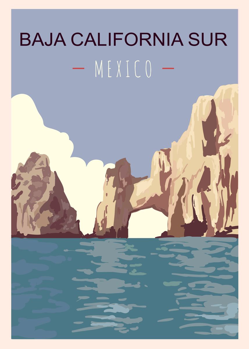 'Baja California Sur Mexico' Poster, picture, metal print, paint by ...
