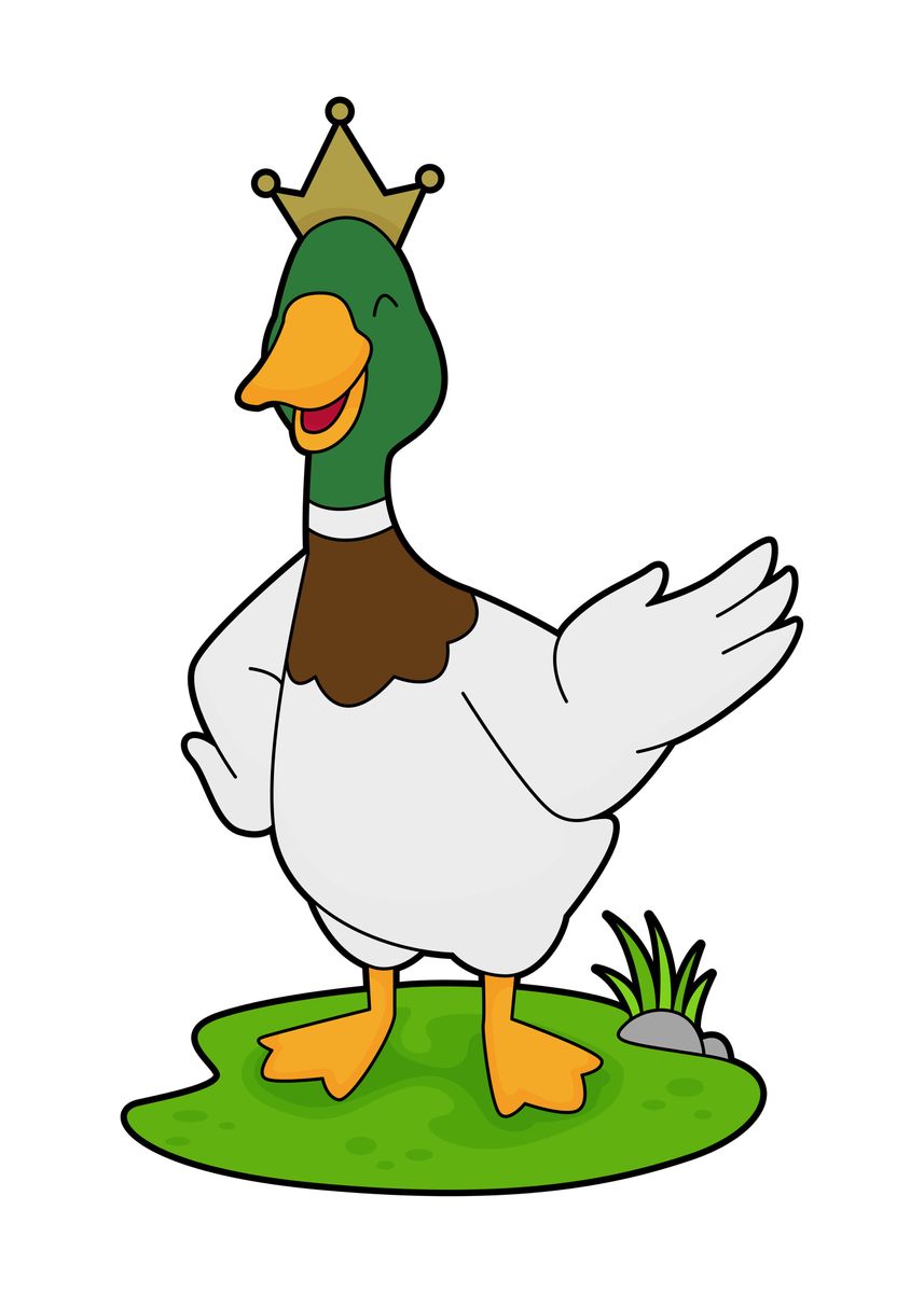'Duck King Crown' Poster, picture, metal print, paint by Markus ...