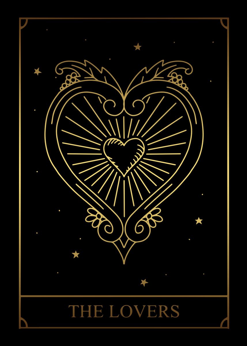 'Tarot the Lovers' Poster, picture, metal print, paint by Michael ...