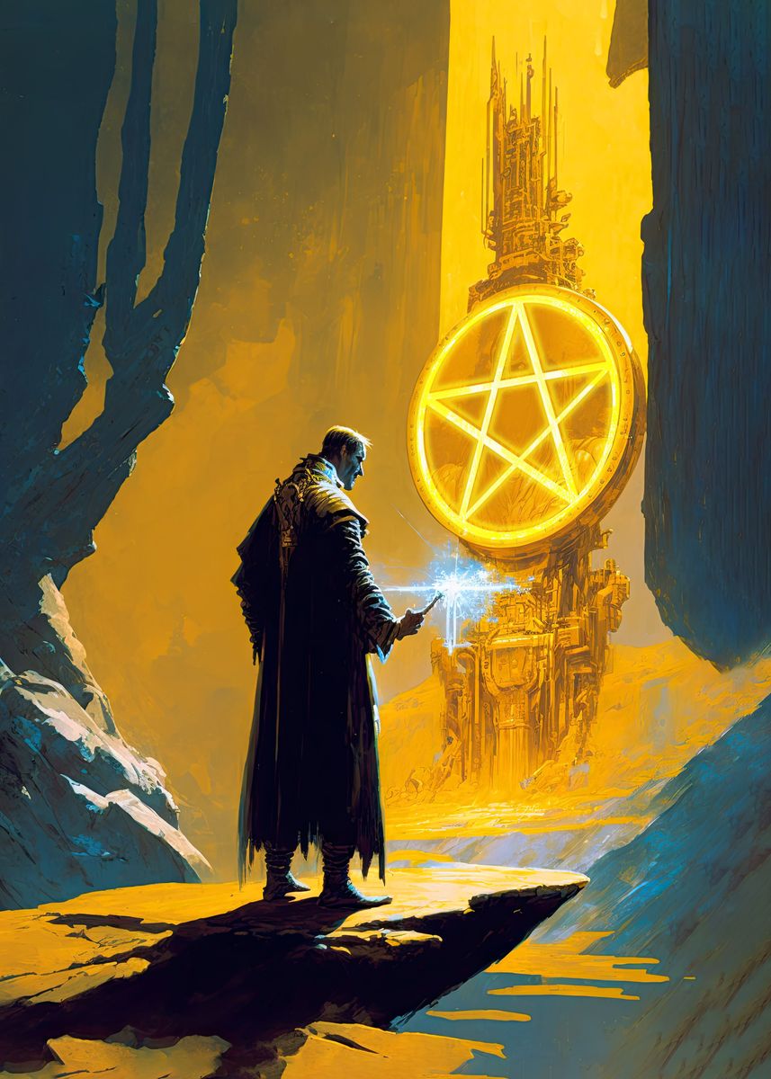 'King of Pentacles MySTDeck' Poster, picture, metal print, paint by ...