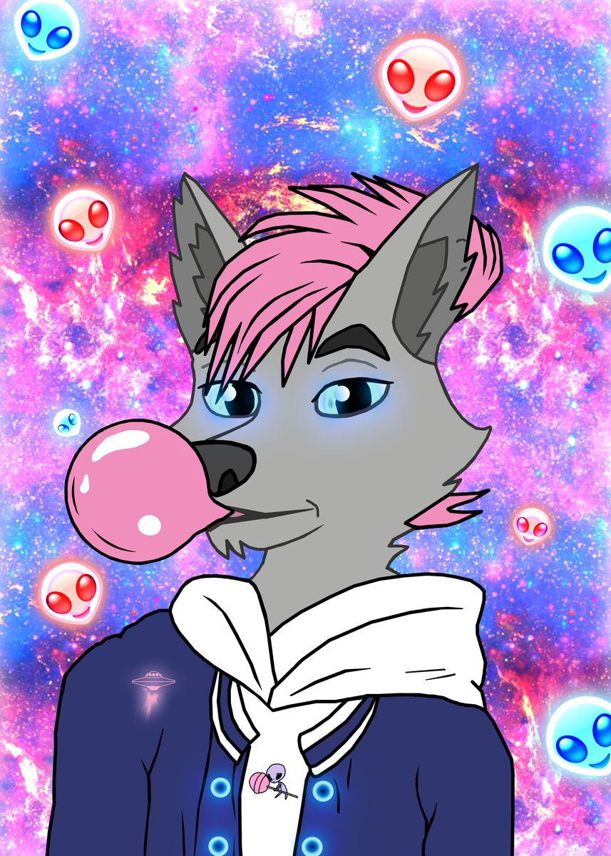 'CANDY WOLF' Poster, picture, metal print, paint by TroisiemeOeil ...