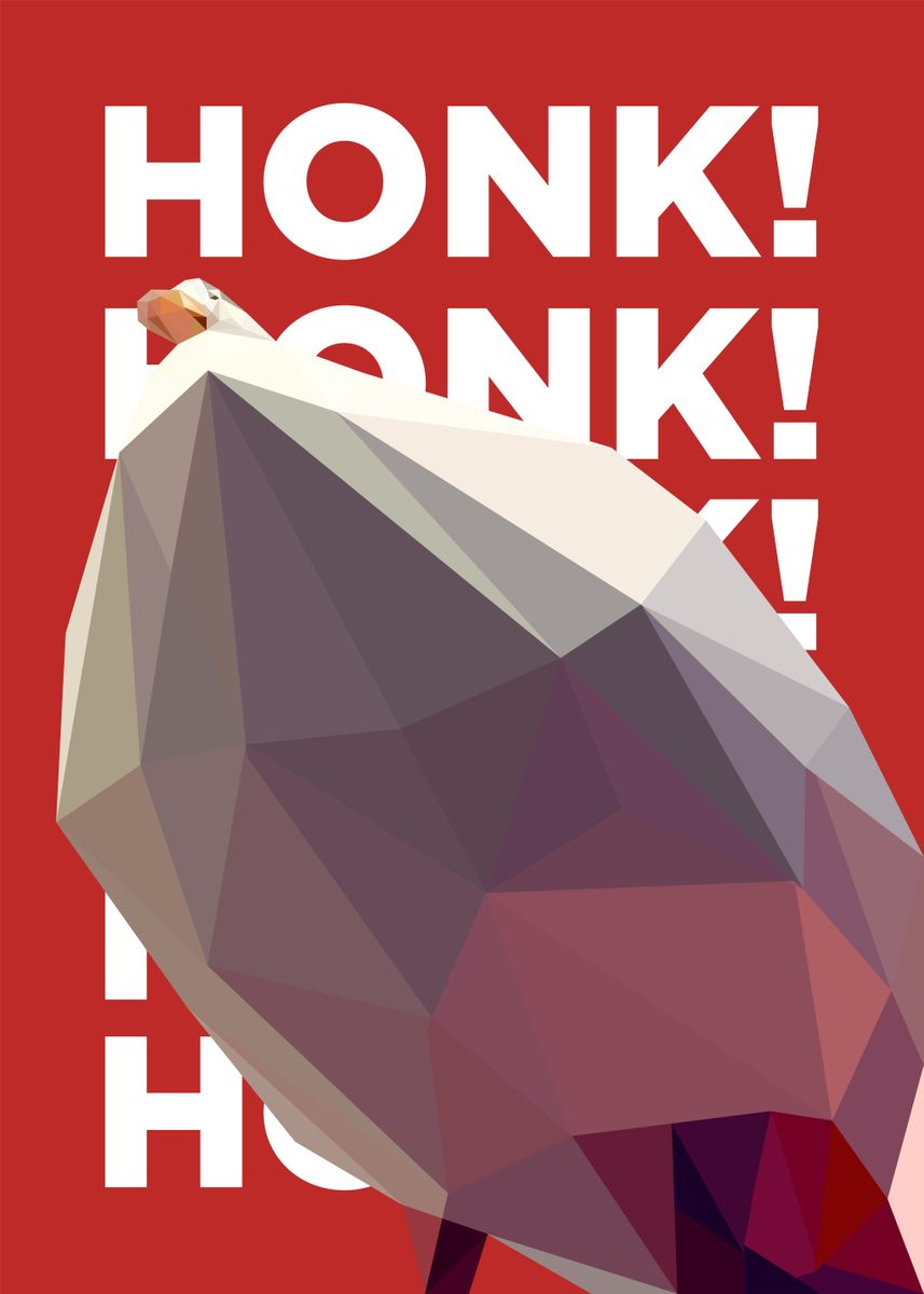 'Honk honk' Poster, picture, metal print, paint by Lowpoly Posters ...