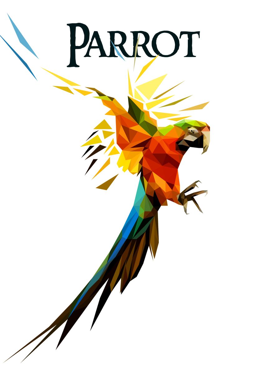 'Parrot' Poster, picture, metal print, paint by Dare Neil | Displate